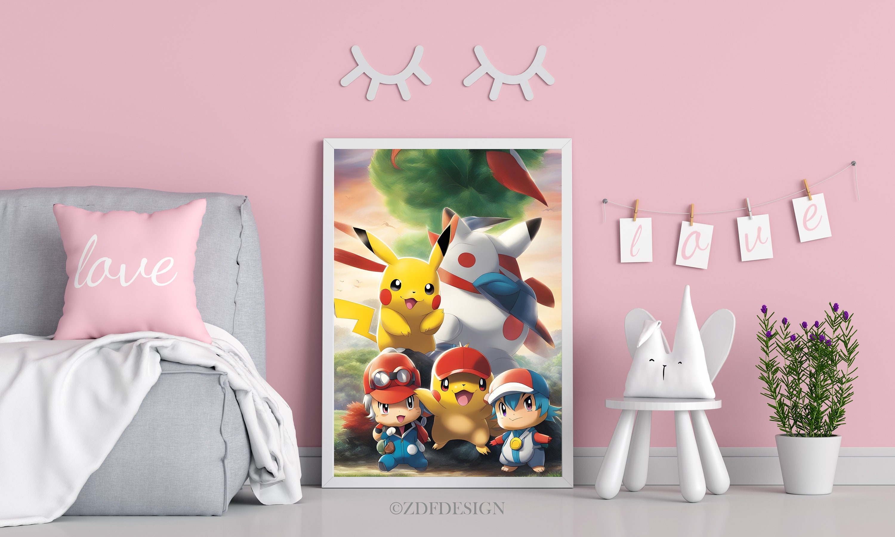 Pokemon Poster Anime Poster Pokemon Wall Print Instant - Etsy