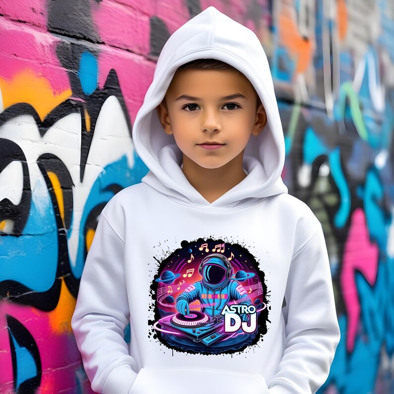 Astro DJ Astronaut PNG, Vibrant Neon Cosmic Music Streetwear Graffiti ...