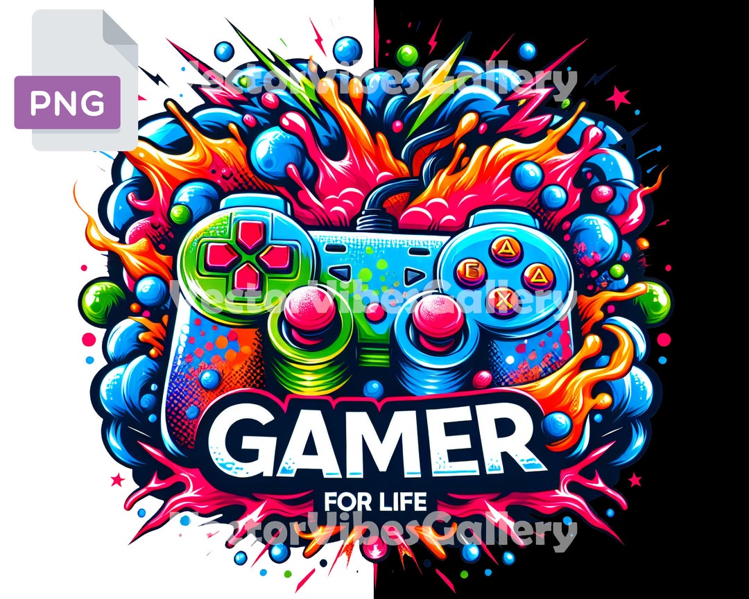 Gamer for Life Png, Graffiti Gaming Sublimation Design, Printable ...