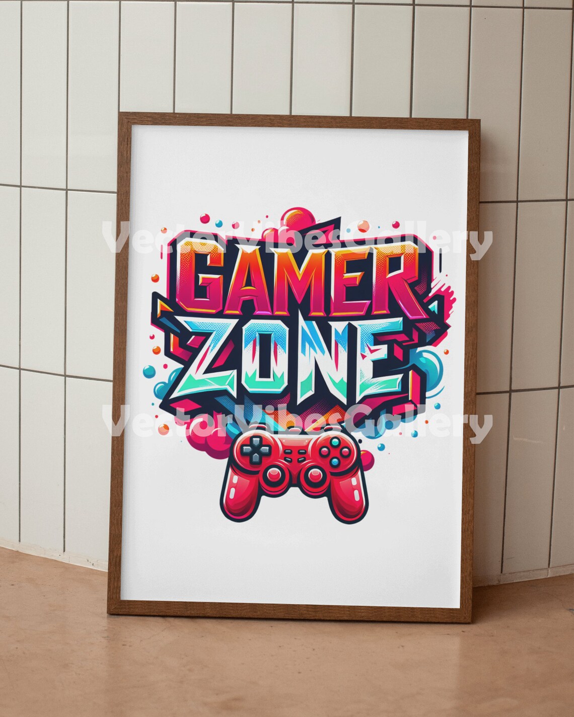 Gamer Zone Png, Gaming Sublimation Design, Game Room Decor, Colorful ...