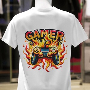 Flaming Gaming Controller Png, Urban Sublimation Design, Printable Gift ...