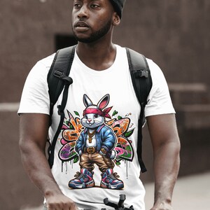 Graffiti Streetwear Bunny Png, Urban Sublimation Design, Colorful ...