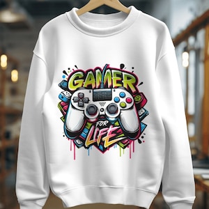 Gamer for Life Png, Graffiti Gaming Controller Sublimation Design ...