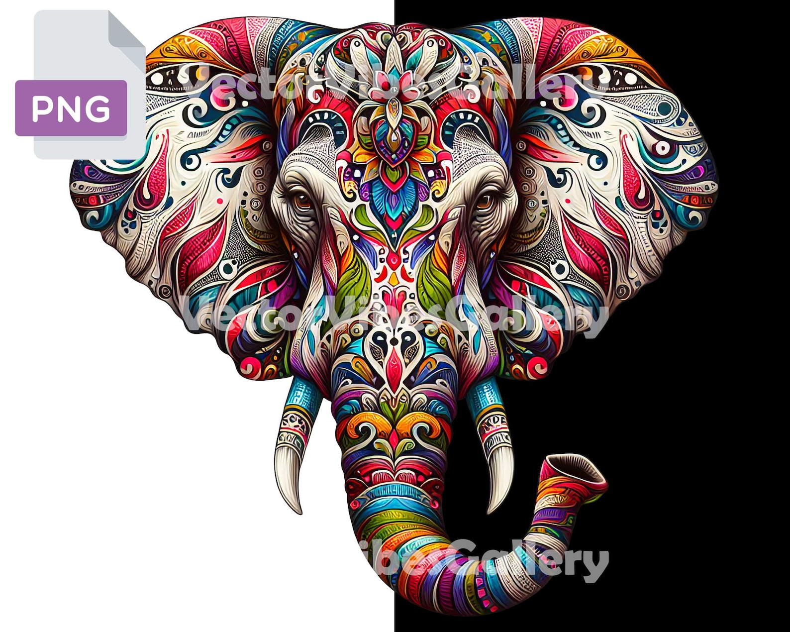 Colorful Elephant PNG, Urban Sublimation Design (digital Download) - Etsy