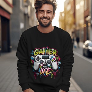 Gamer for Life Png, Graffiti Gaming Controller Sublimation Design ...