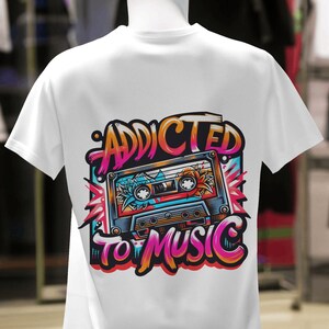 Addicted to Music PNG, Urban Graffiti Clipart (300 DPI) - Etsy