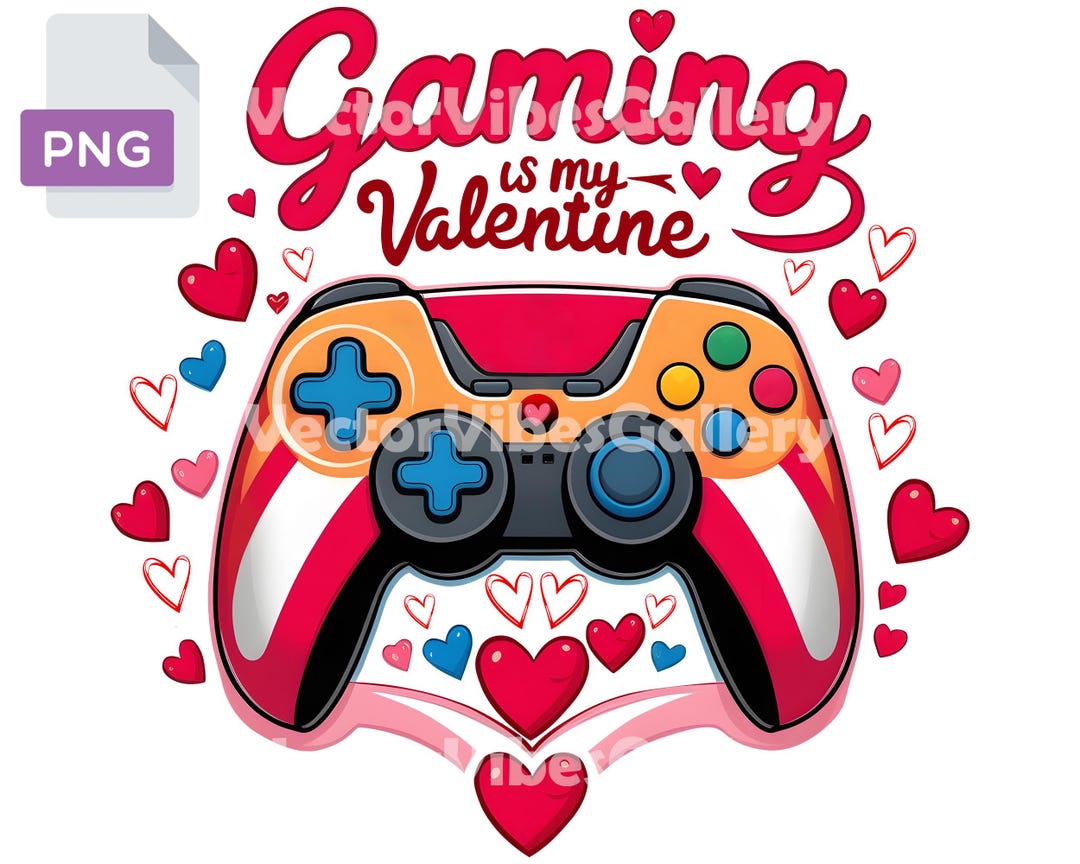 Gaming is My Valentine PNG Design, Funny Gamer Valentine's Day T-shirt ...