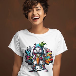 Colorful Graffiti Bunny Png, Urban Sublimation Design, Graffiti Clipart ...