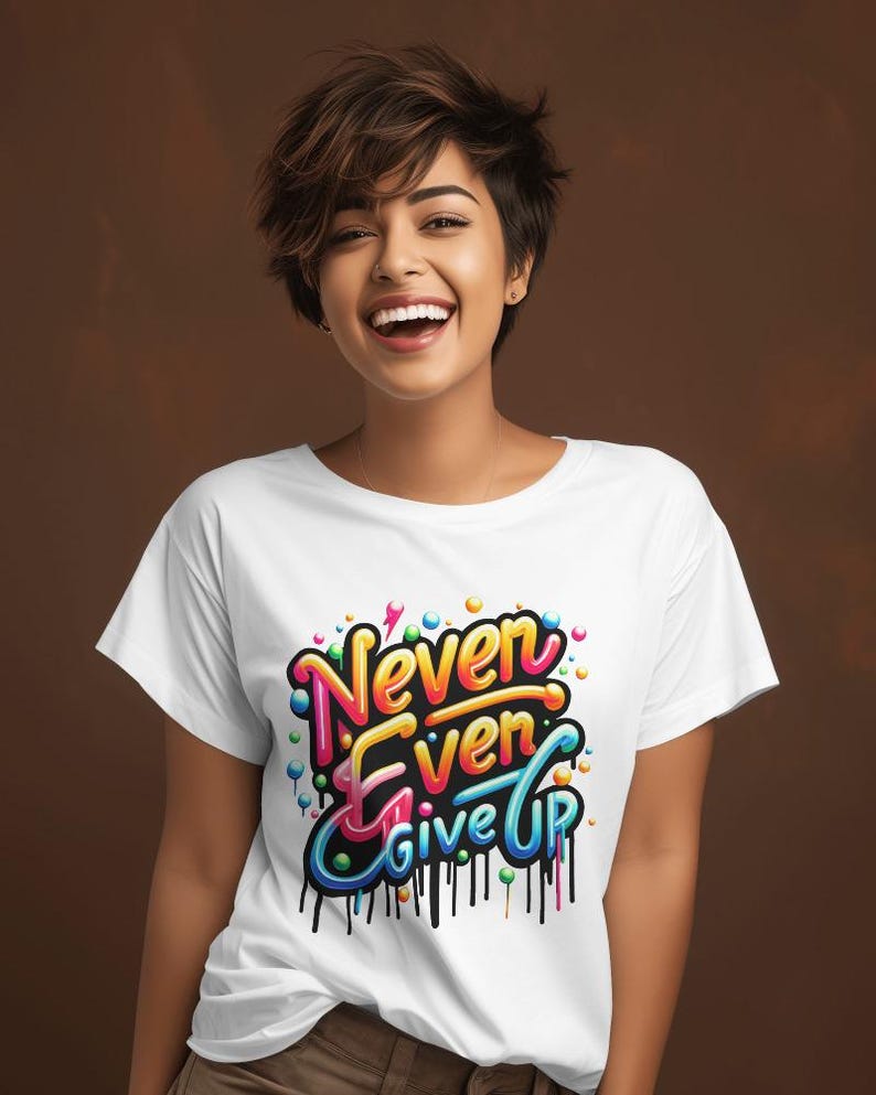 Never Give up PNG, Graffiti Typography Design (digital Download) - Etsy