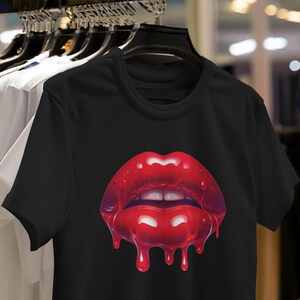 Aesthetic Dripping Lips Png, Printable Biting Bleeding Lips ...