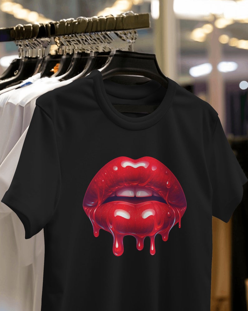 Aesthetic Dripping Lips Png, Printable Biting Bleeding Lips ...