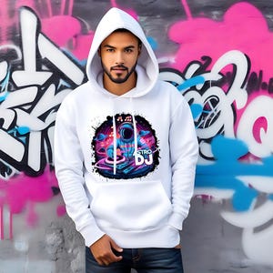 Astro DJ Astronaut PNG, Vibrant Neon Cosmic Music Streetwear Graffiti ...