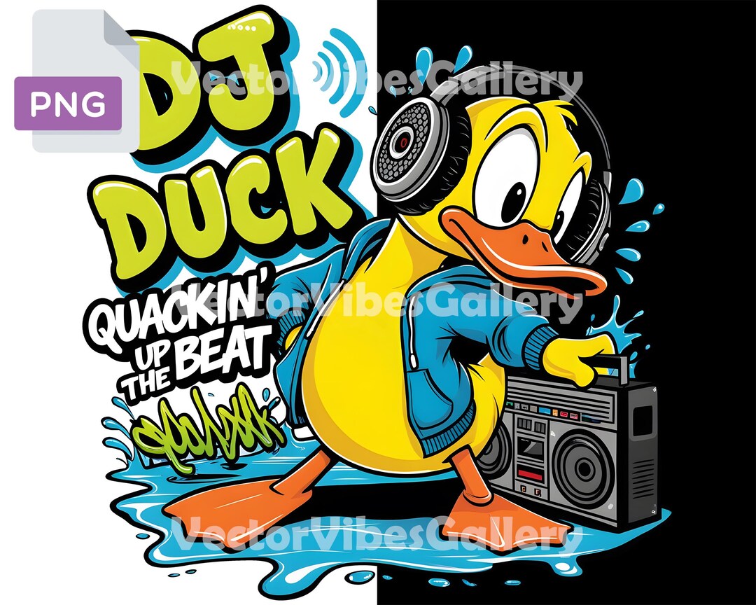 DJ Duck PNG Clipart, Hip Hop Graphic (digital Download) - Etsy
