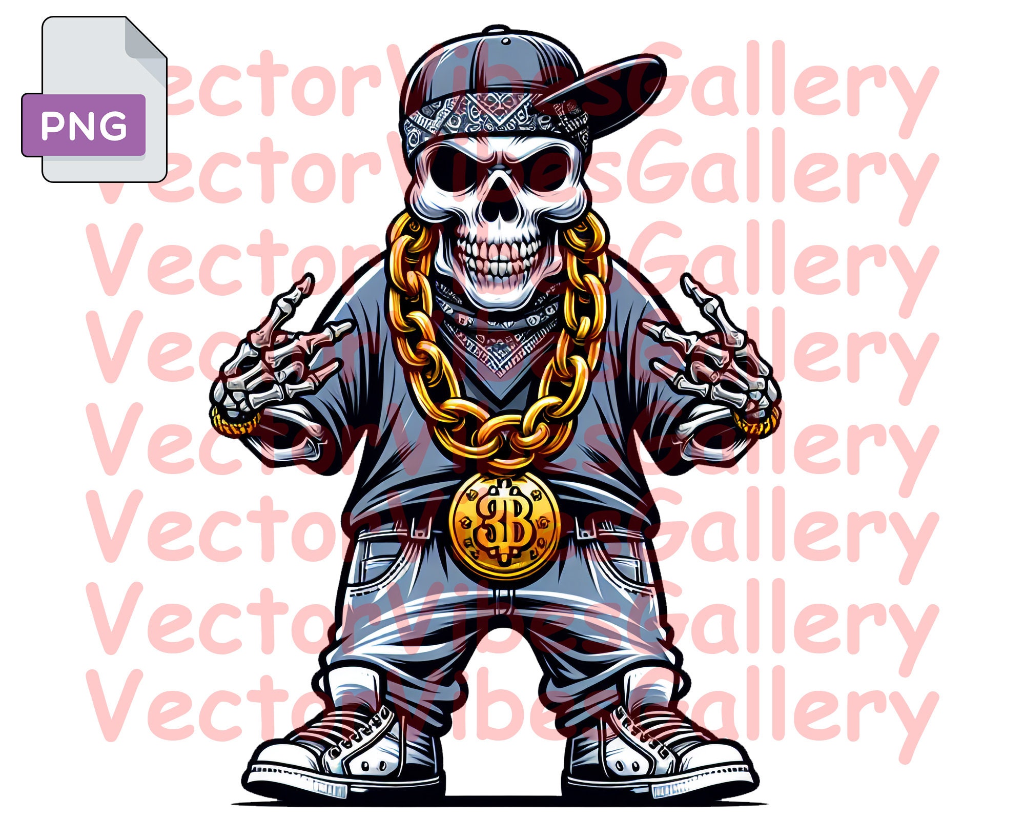 Urban Gangster Skull Png, Streetwear Sublimation Design, Hip Hop ...