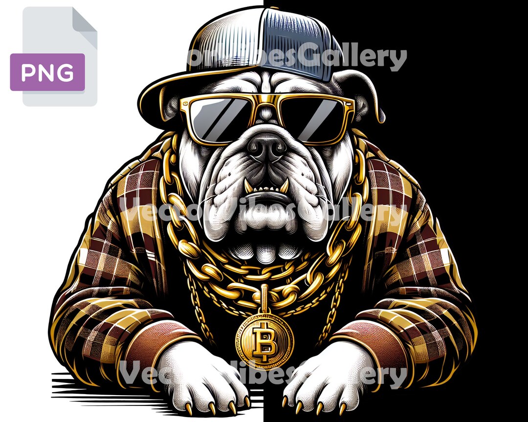 Gangster Big Bulldog Png, Urban Sublimation Design, Printable Hip Hop ...
