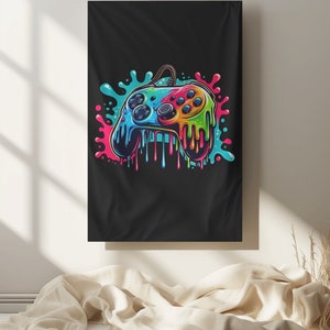 Colorful Graffiti Controller Png, Gaming Sublimation Design, Gift for ...