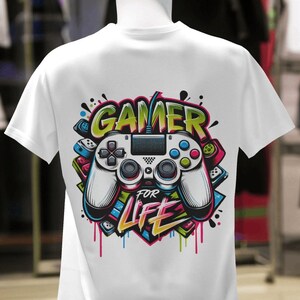 Gamer for Life Png, Graffiti Gaming Controller Sublimation Design ...