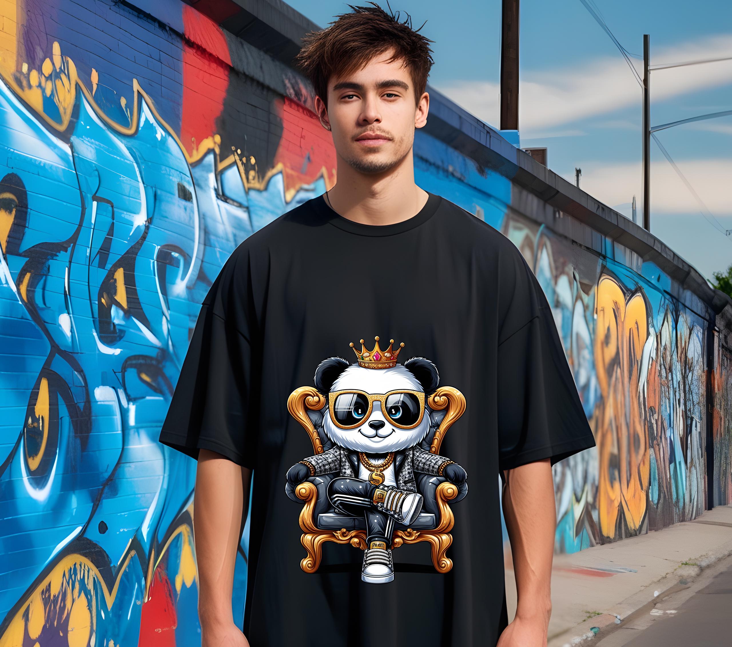 Royal Panda King PNG, Hip Hop Panda Clipart, Streetwear Panda Digital ...