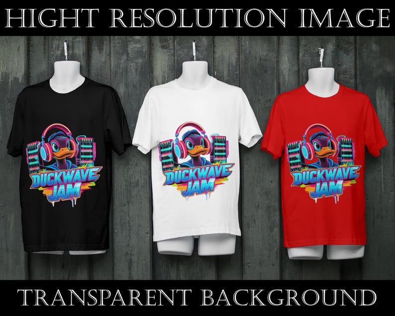 Duckwave Jam T-shirt Design, Urban Neon Graffiti Clipart (PNG) - Etsy UK