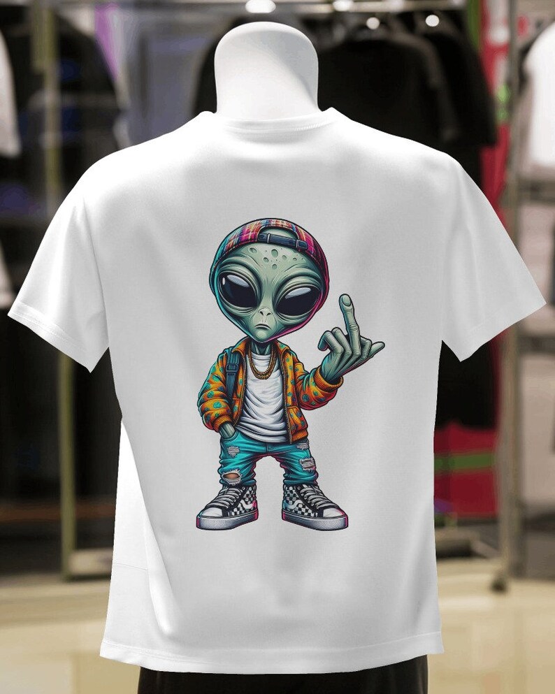 Streetwear Alien PNG, Middle Finger, Urban Design (digital Download) - Etsy