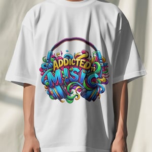 Graffiti Addicted to Music Png, Urban Graphic Sublimation Design ...