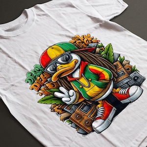 Reggae Style Duck Png, Urban Streetwear Sublimation Design, Hip Hop ...