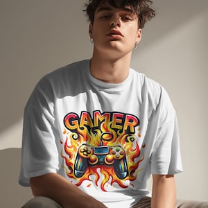 Flaming Gaming Controller Png, Urban Sublimation Design, Printable Gift ...