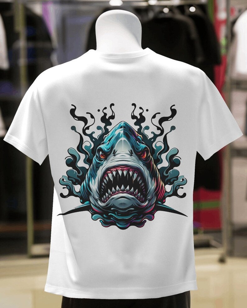 Angry Shark Png, Urban Sublimation Design, DTF Graffiti Clipart, Fish Lover T-shirt Print ...