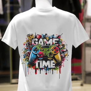 Game Time Png, Gaming Controller Sublimation Design, Urban Graphics ...
