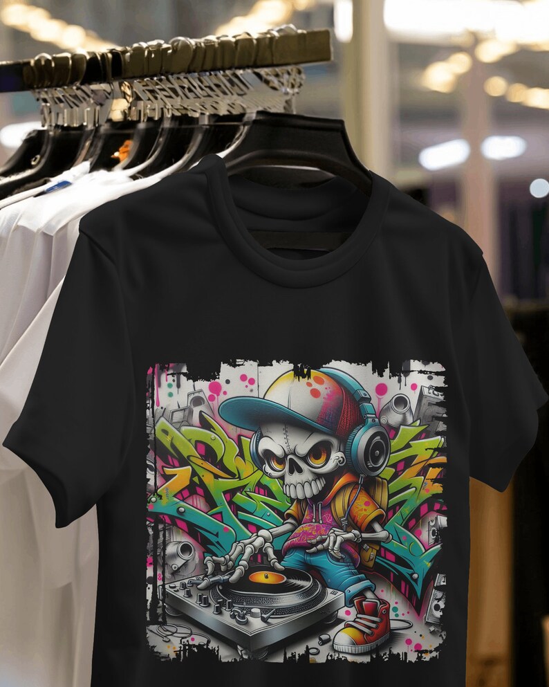 Streetwear Dj Skull Png, Urban Sublimation Design, Rap Graphic Clipart ...