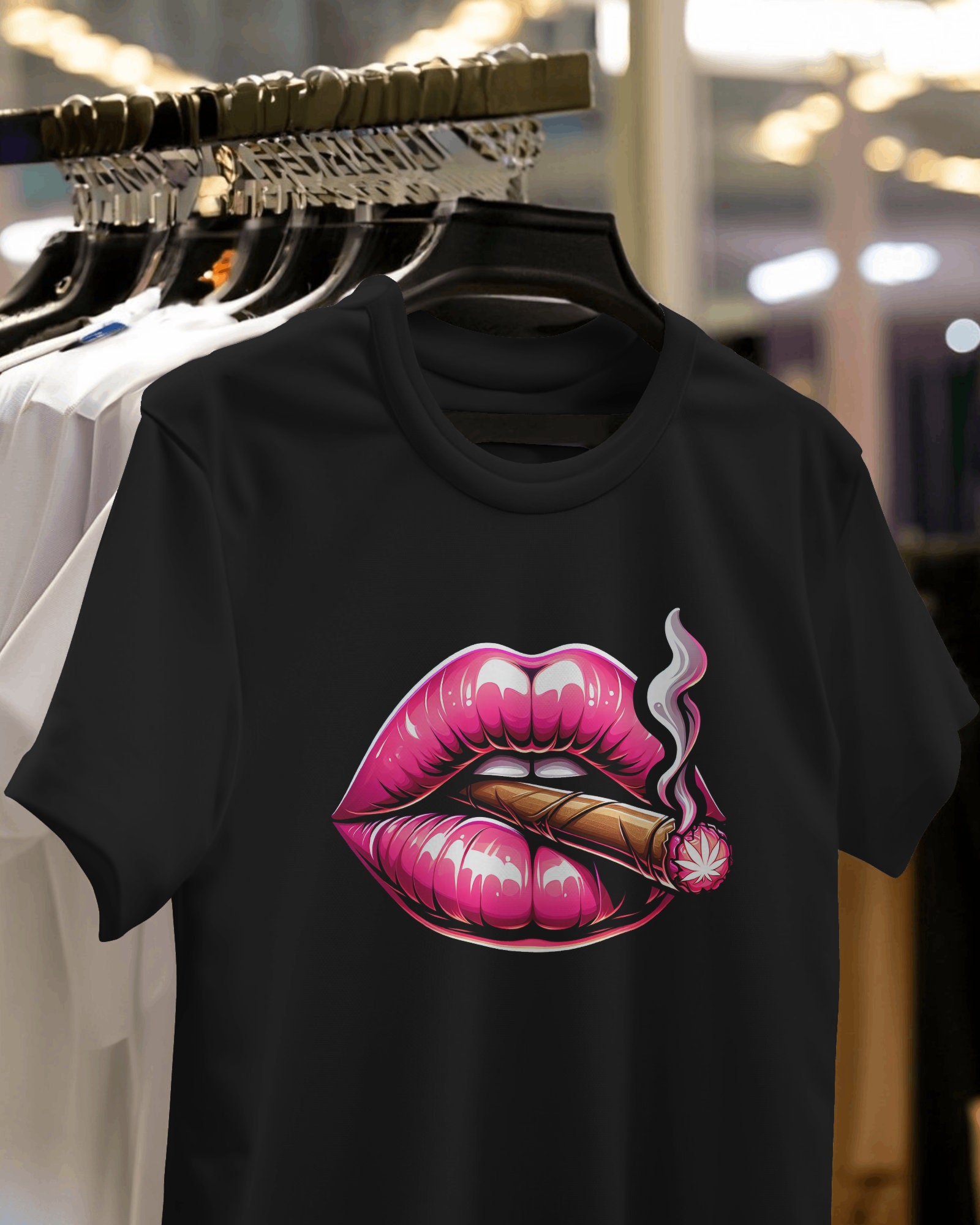 Weed Lips Png, Marijuana Sublimation Design, Lips Clipart, Digital Pink ...
