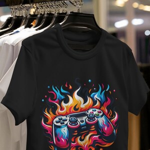 Boys Flame Controller Png, Gaming Sublimation Design, Games Lover DTF ...