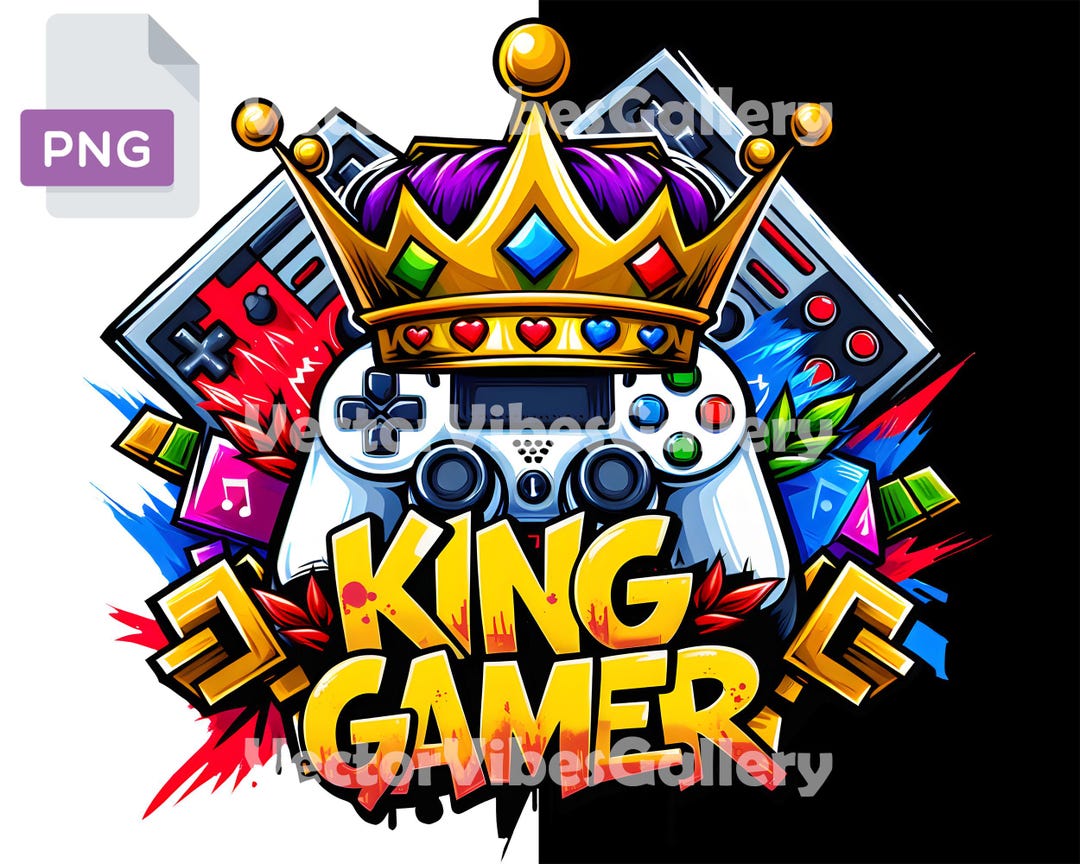 King Gamer PNG Design, Gamer Crown Clipart, Graffiti Gaming Clipart ...