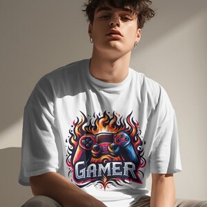 Burning Gaming Controller Png, Urban Sublimation Design, Printable Gift ...