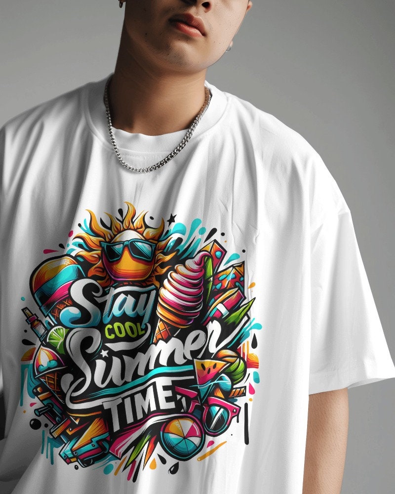 Stay Cool, Summer Time Png, Urban Sublimation Design, Retro Vibe Summer ...