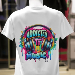 Addicted to Music Png, Graffiti Headphone Clipart, Urban Sublimation ...