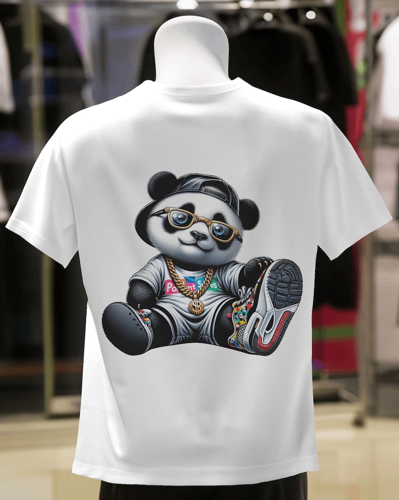 Cute Streetwear Panda Png, Urban Sublimation Design, Hip Hop Clipart, DTF T-shirt, Digital ...