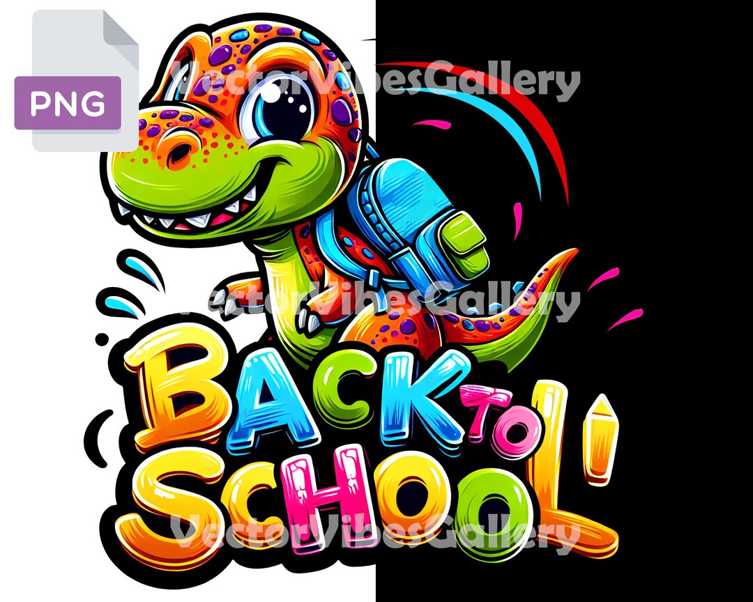 T-rex Dinosaur Back to School Png, Vector Sublimation Design, Cute Kids ...