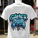 Gamer Png, Gaming Sublimation Design, Dripping Blue Graffiti Controller ...