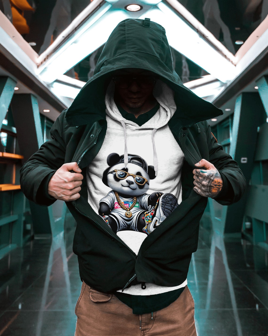 Urban Panda PNG, Streetwear Clipart, Hip Hop Gangster Design (digital ...