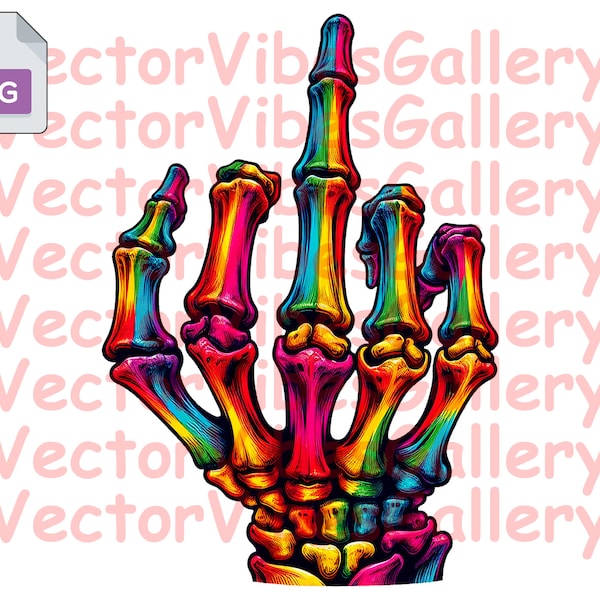Skeleton Middle Finger Png - Etsy