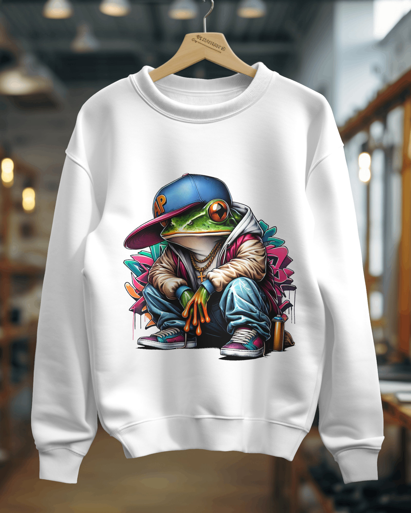 Colorful Gangster Frog Png, Streetwear Sublimation Design, Urban ...