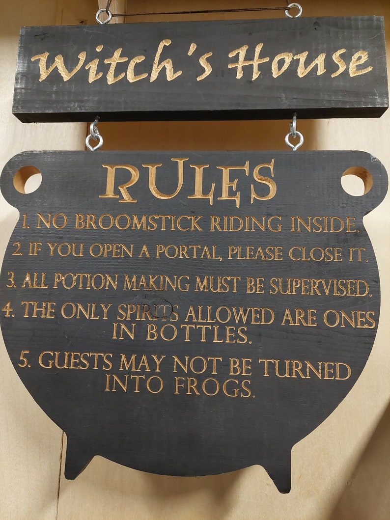 Witch House Rules Sign / DIGITAL DOWNLOAD / 1692 Salem - Etsy