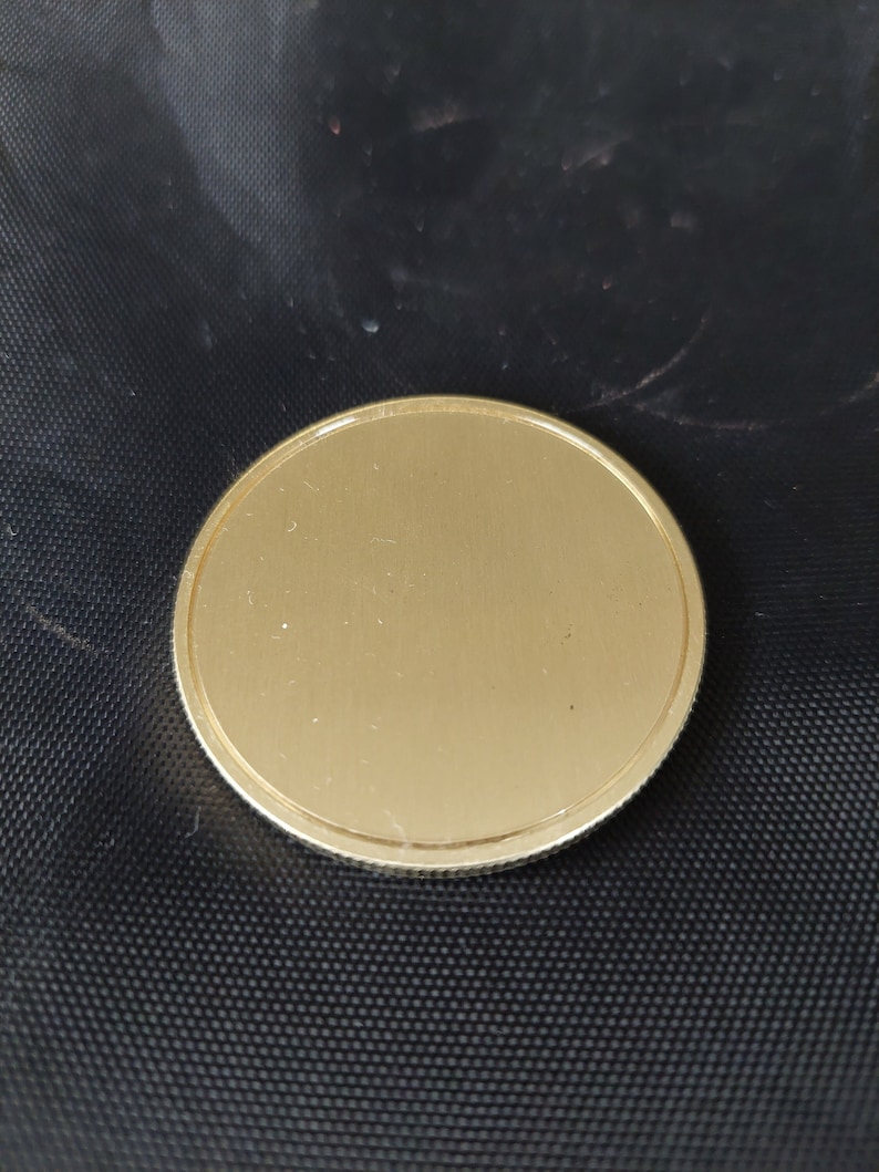Brass Coin Blanks / Reed Edge / Brushed Finish / Grooved - Etsy