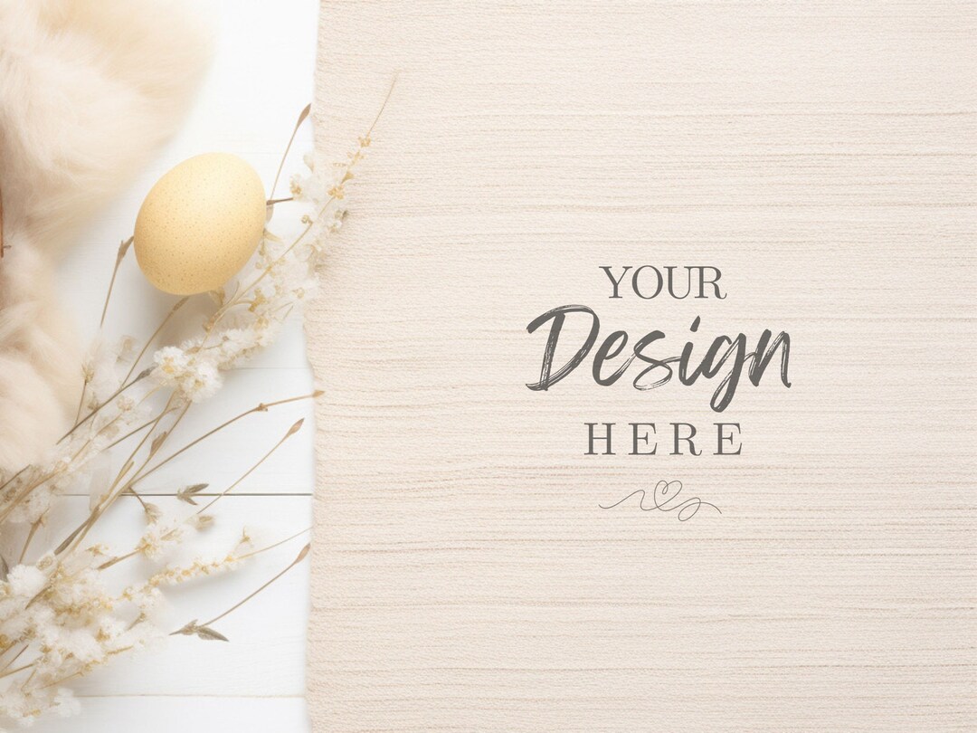 Easter Flat Lay Mockup,bunny Egg Cross Farmhouse, Stock Photo, Add Your ...