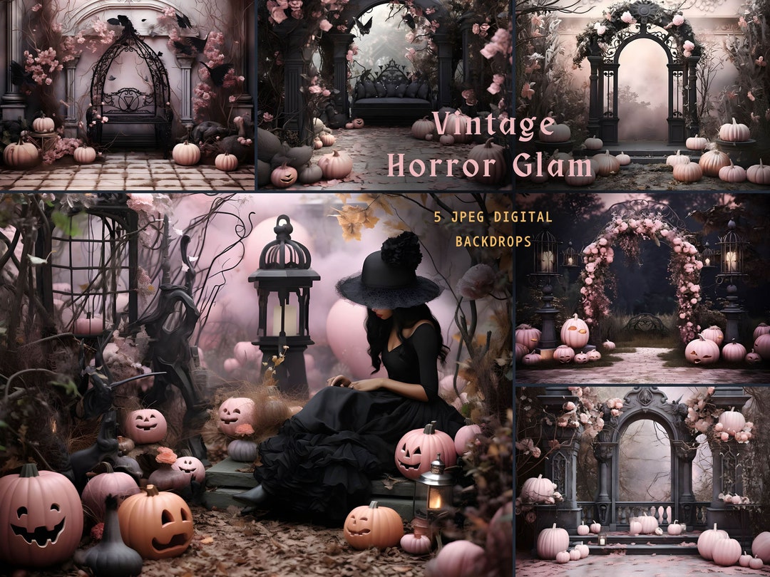 5 Halloween Digital Backdrops for Photography: Pumpkin Path, Enchanted ...