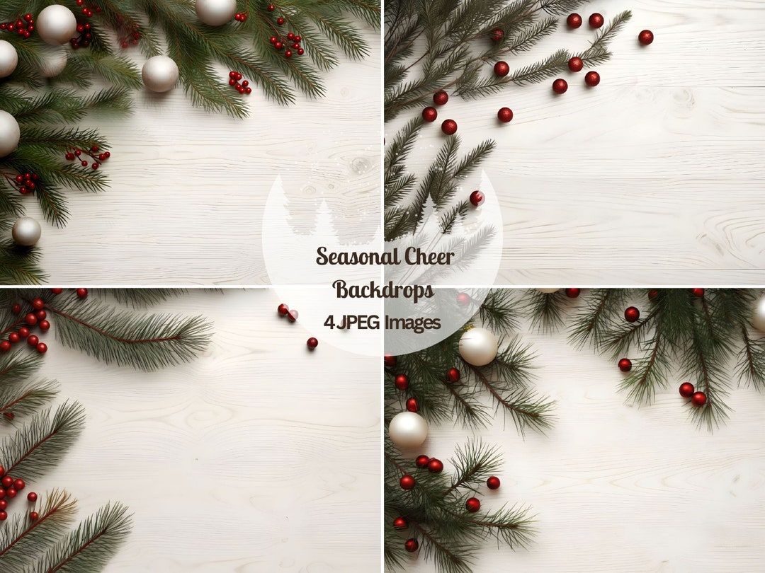 Christmas Flat Lay Mockup: Background Photography, Winter Styled ...
