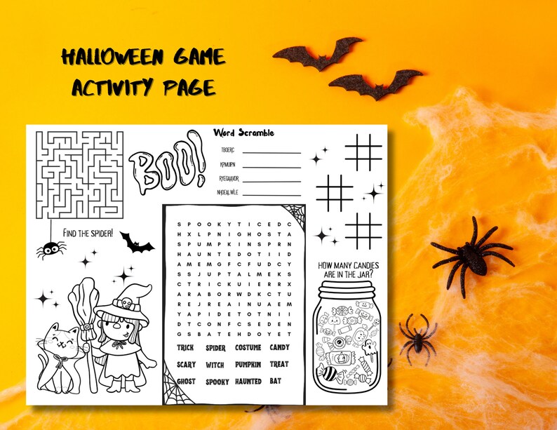 Halloween Activity Page - Etsy