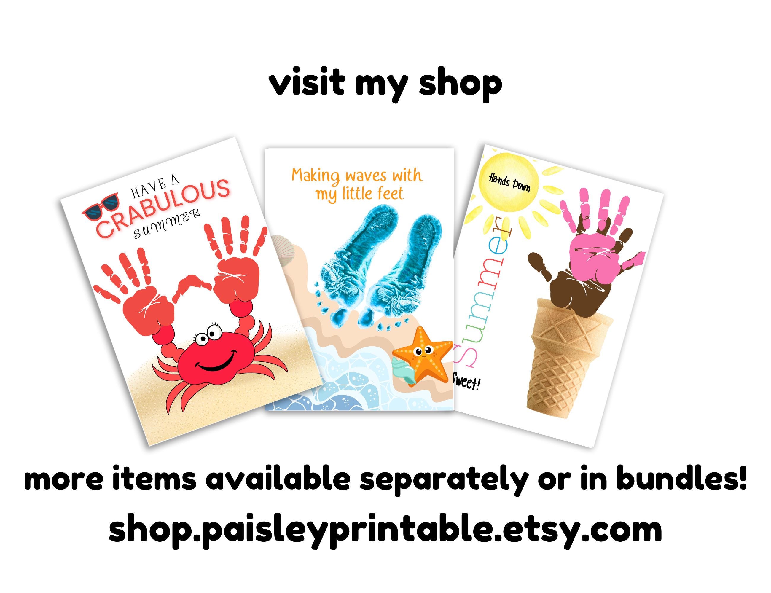 Summer Handprint Craft, Printable Activity Babies, Toddlers DIY ...