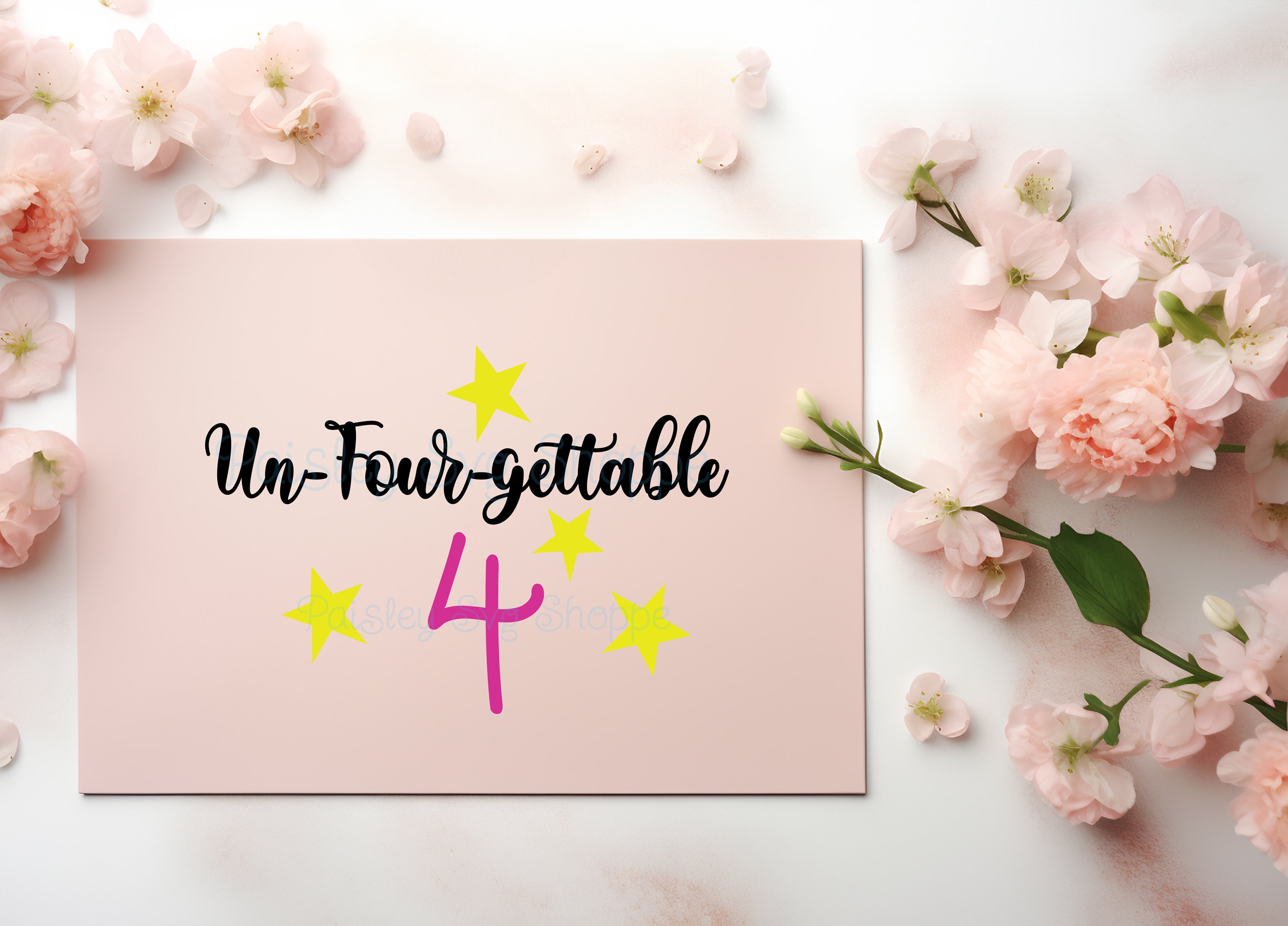 Un-four-gettable Svg, 4th Birthday Svg, 4th Birthday Shirt Svg, 4th ...